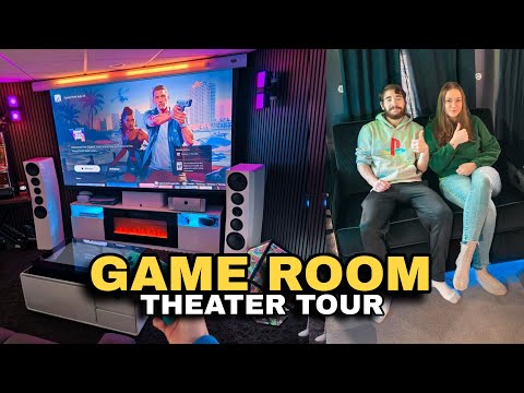 ULTIMATE 100" GAME ROOM THEATER & SPORTS BAR TOUR - 4K PROJECTOR ...